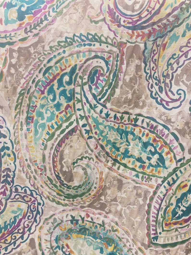 Bright and Lively Seaglass Kelly Ripa Fabric Paisley - Etsy