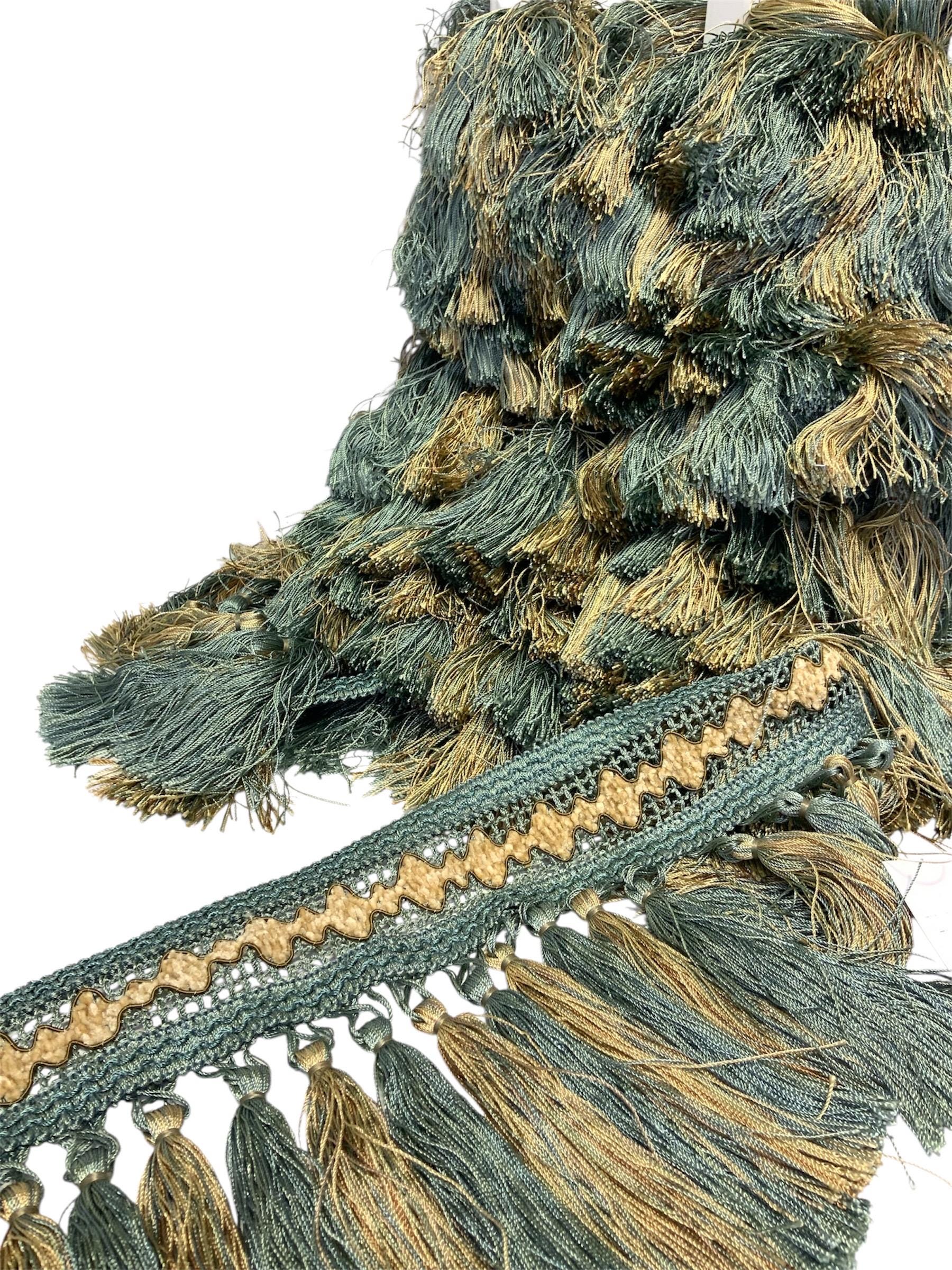 Seaglass Threads Tassle Trim LARGE - Home Decor Trim - Trim by the Yard ...