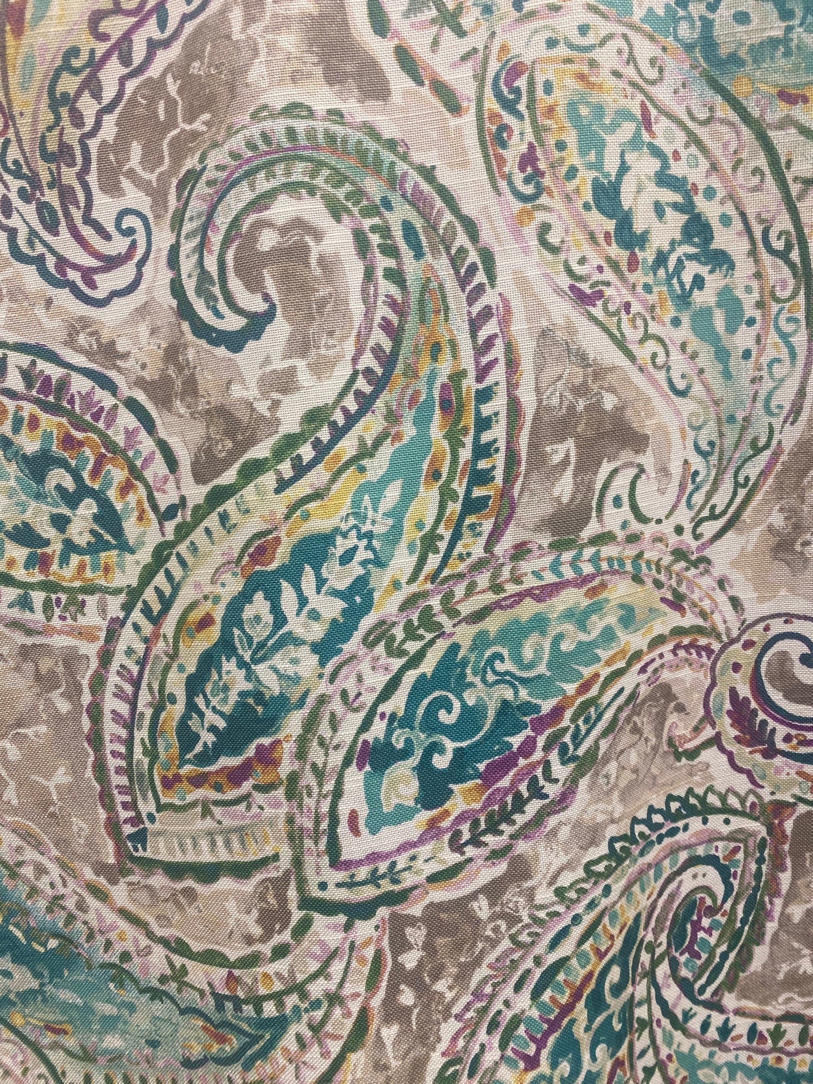 Bright and Lively Seaglass Kelly Ripa Fabric Paisley - Etsy