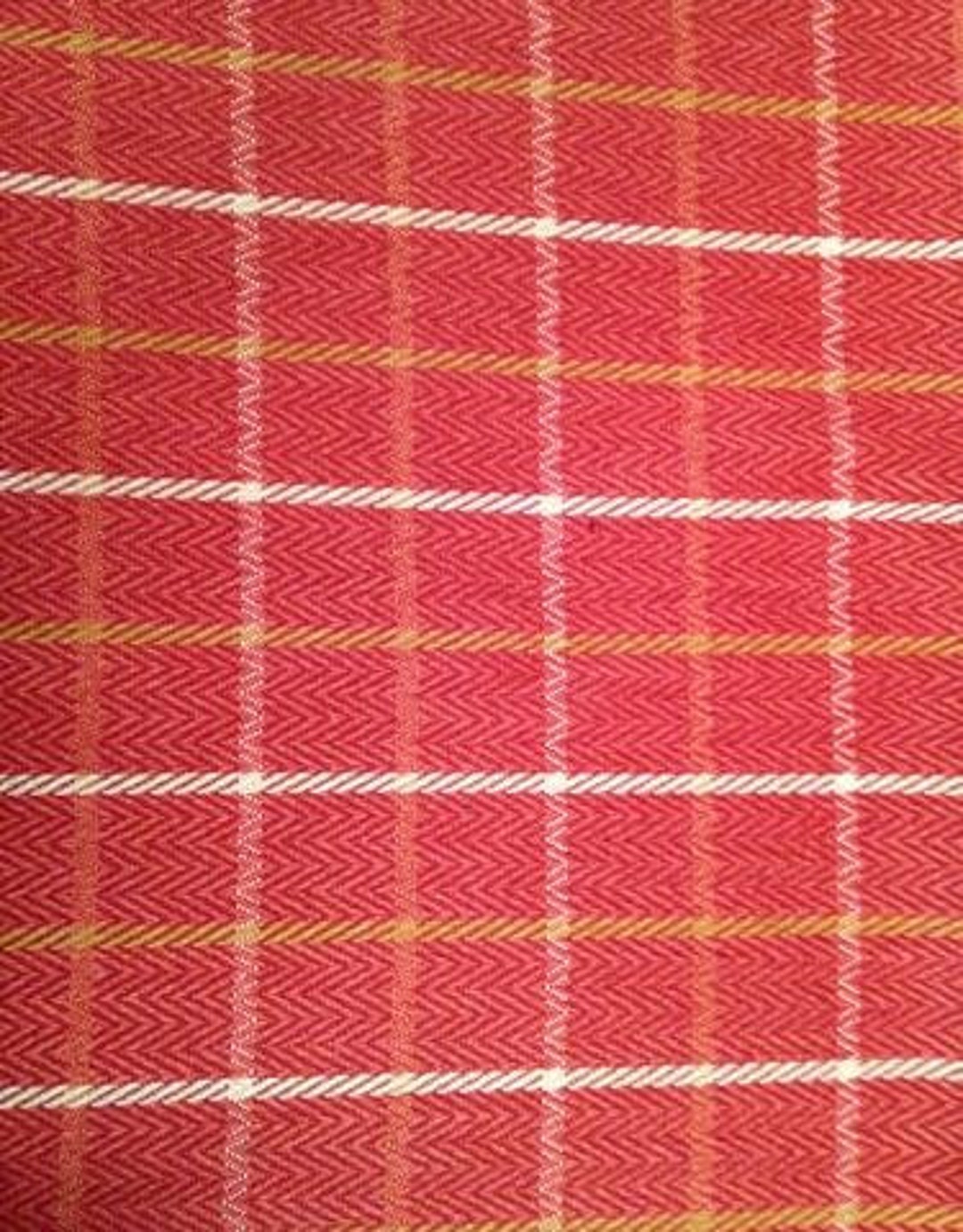 Sidney Red Pepper - Plaid Upholstery Fabric - Bed Skirt - Chair ...