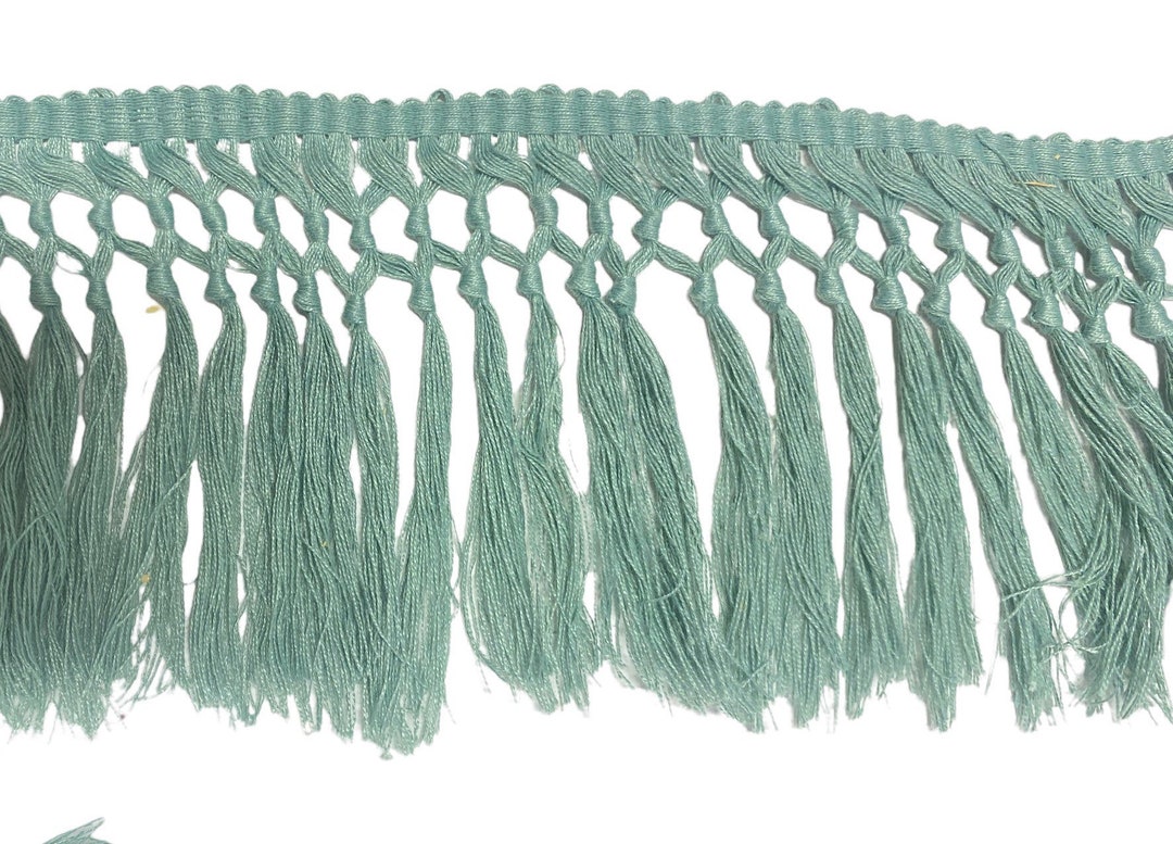 Dana - 5” Braided Sea-foam Fringe - Home Decor Trimming - Unique Fringe ...