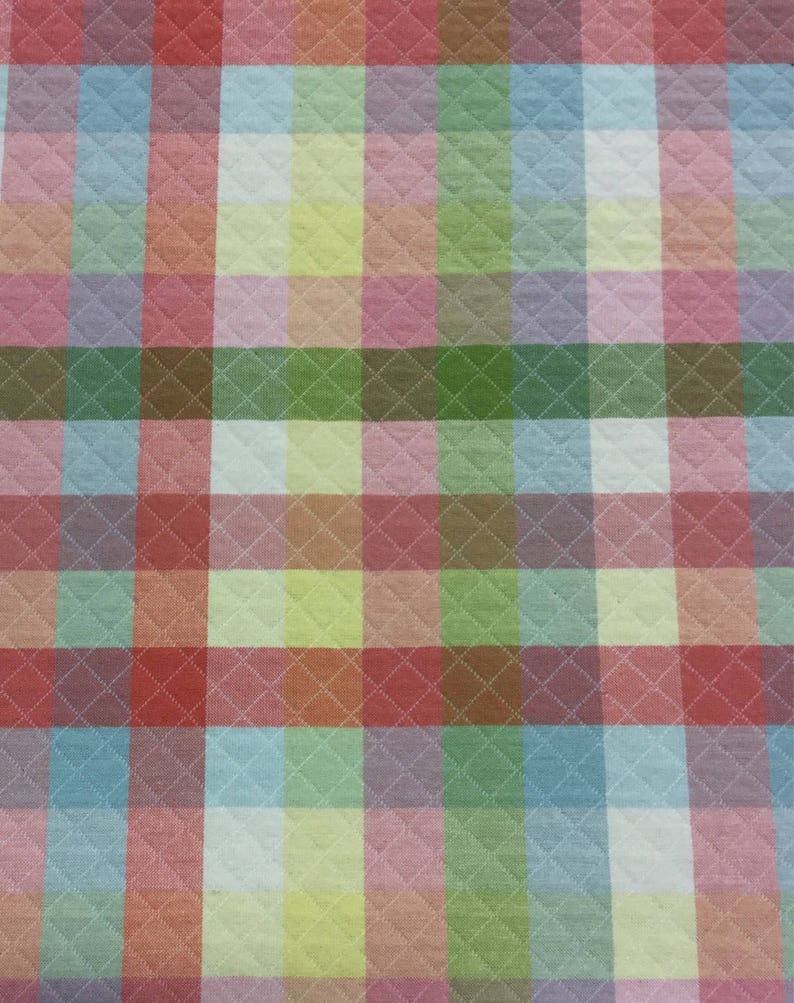 Multicolor Plaid Quilt Upholstery Fabric by the Yard | Etsy
