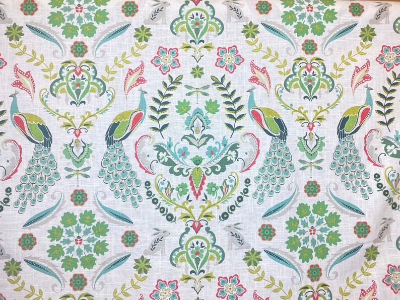 Treasure Garden Playful Fabric Drapery Fabric Designers - Etsy