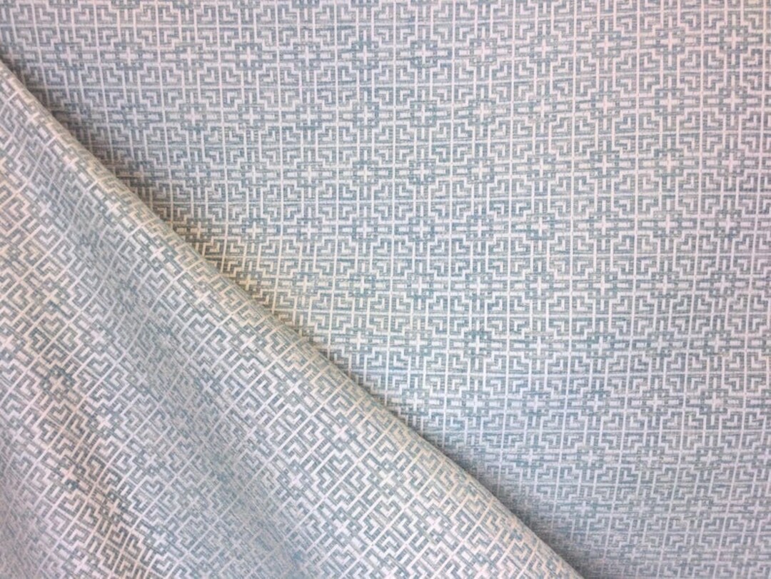 Gatehouse Aqua - Small Scale Pattern - Geometric - Light Blue - Semi ...