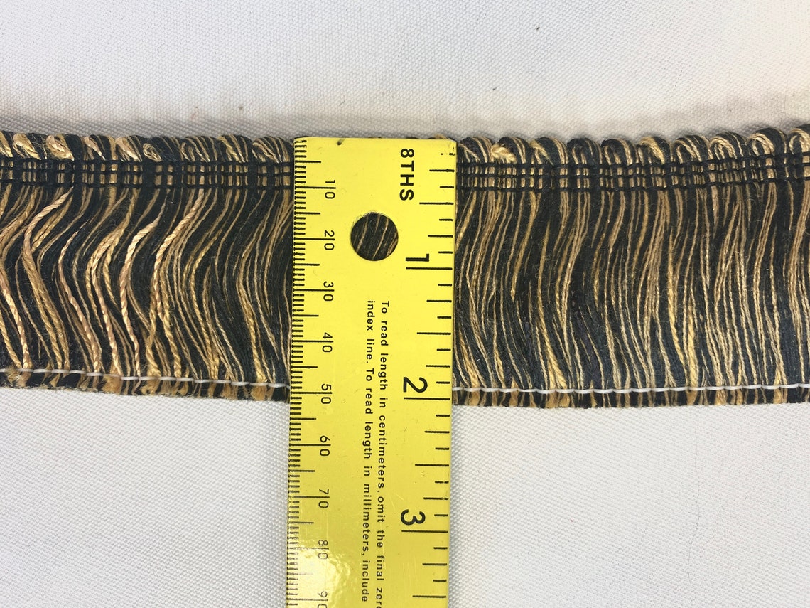 Gold and Black Brush Fringe - Accent Pillow - Trim by the Yard - Etsy