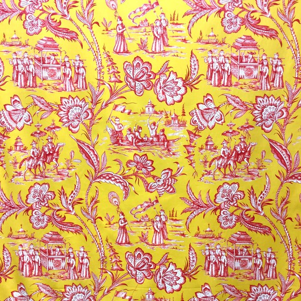 Yellow Toile - Etsy