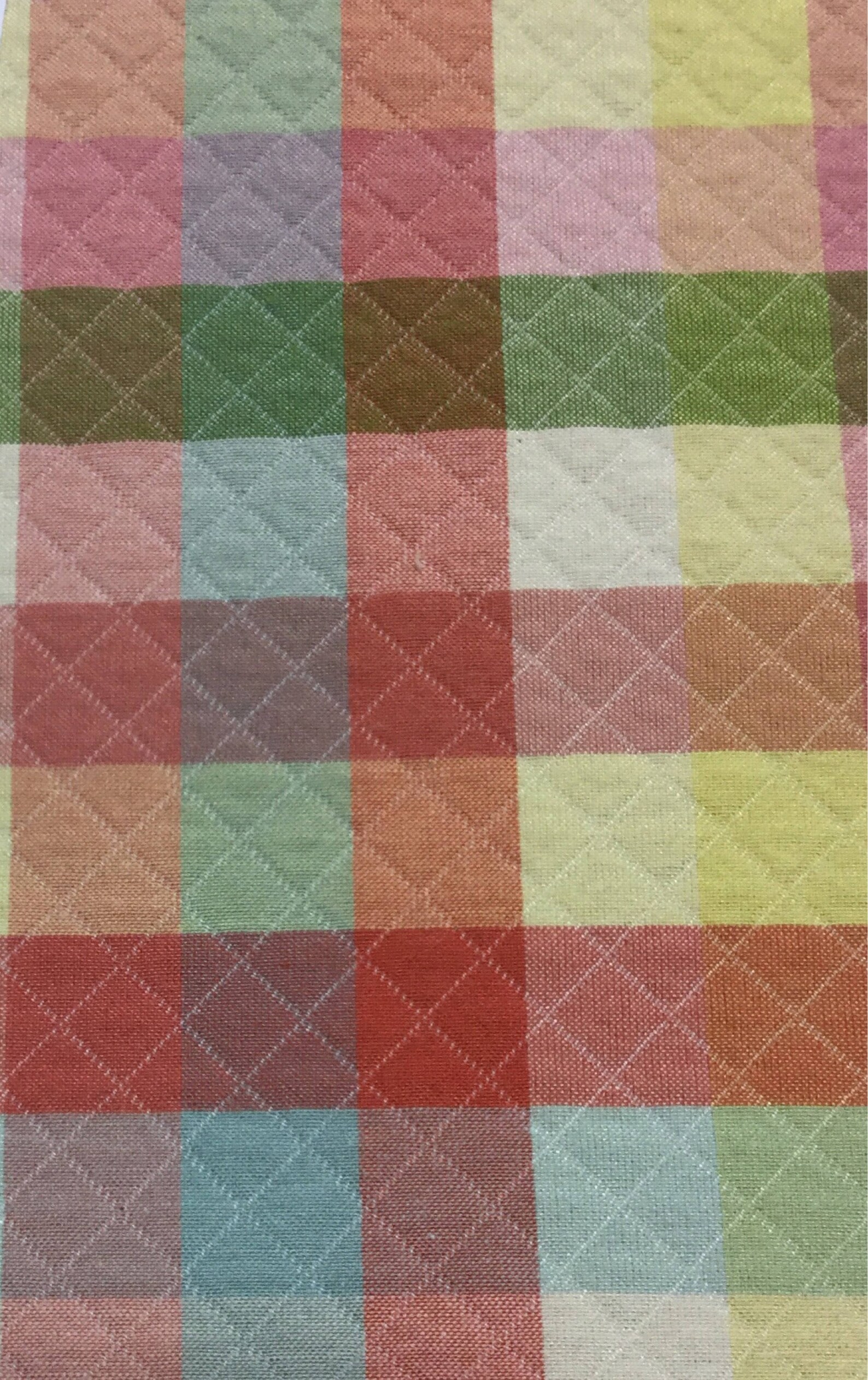 Multicolor Plaid Quilt Upholstery Fabric by the Yard | Etsy