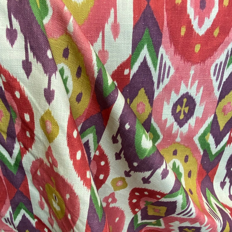 Red Ikat Fabric - Etsy