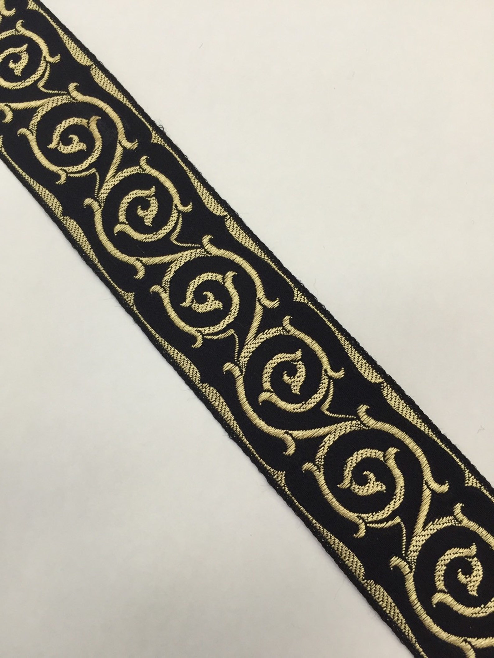 Black and Gold Flat Braid Woven Trim Home Decor Flat Braid - Etsy