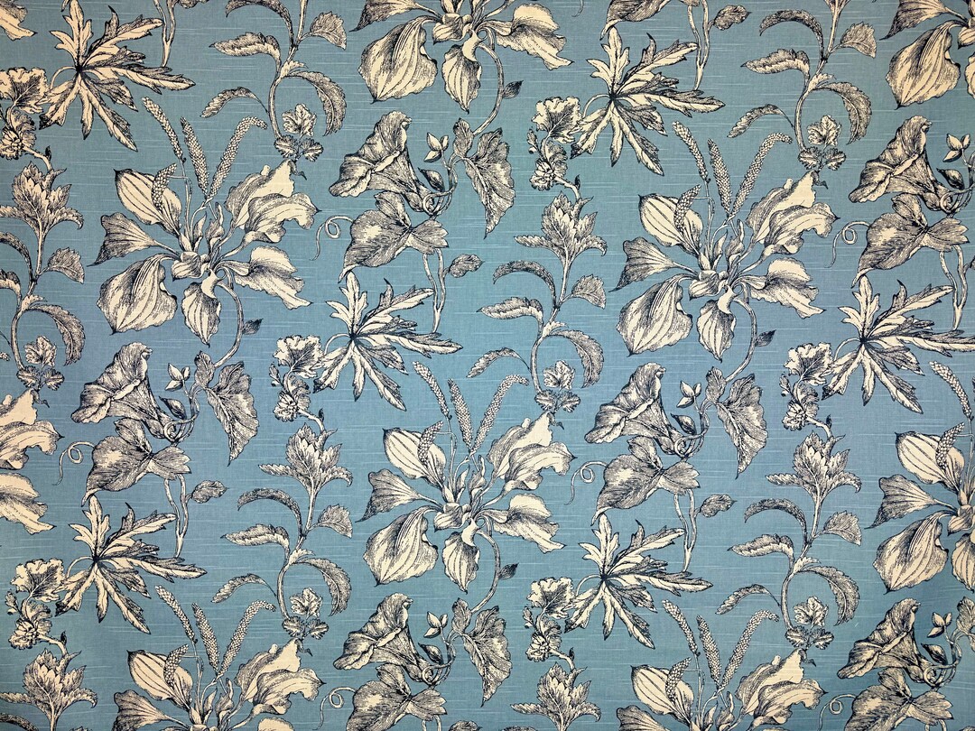 Oliver Sky Blue - Tropical - Floral - Tropical - Home Decor ...