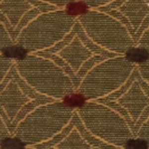 Green Geometric Fabric - Diamond and Dot - Upholstery Fabric by the ...