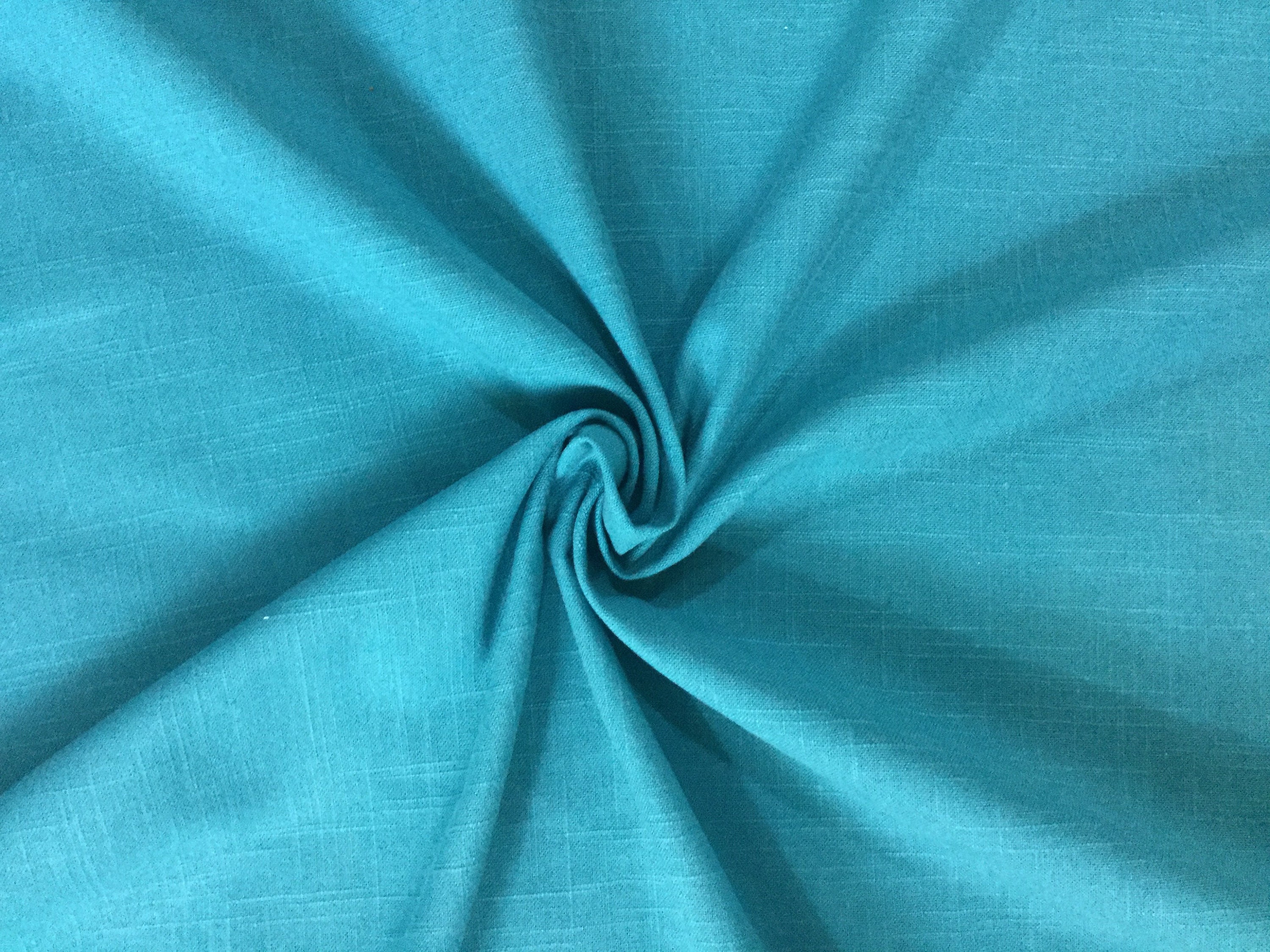 Turquoise linen Upholstery Fabric by The Yard Home Decor | Etsy