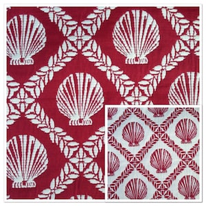 Reversible Shells Fabric - Beach Decor - Upholstery Fabric by the Yard ...