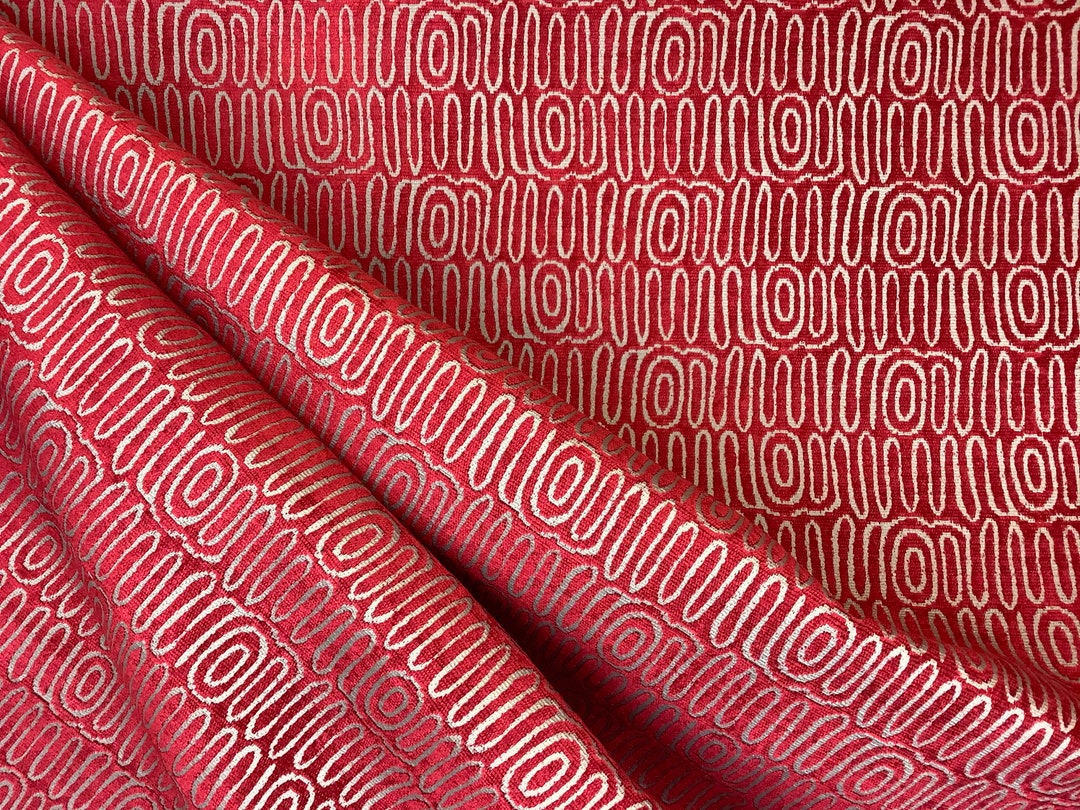 Red Geometric Circles - Textured Fabric - Fabric by the Yard - Etsy