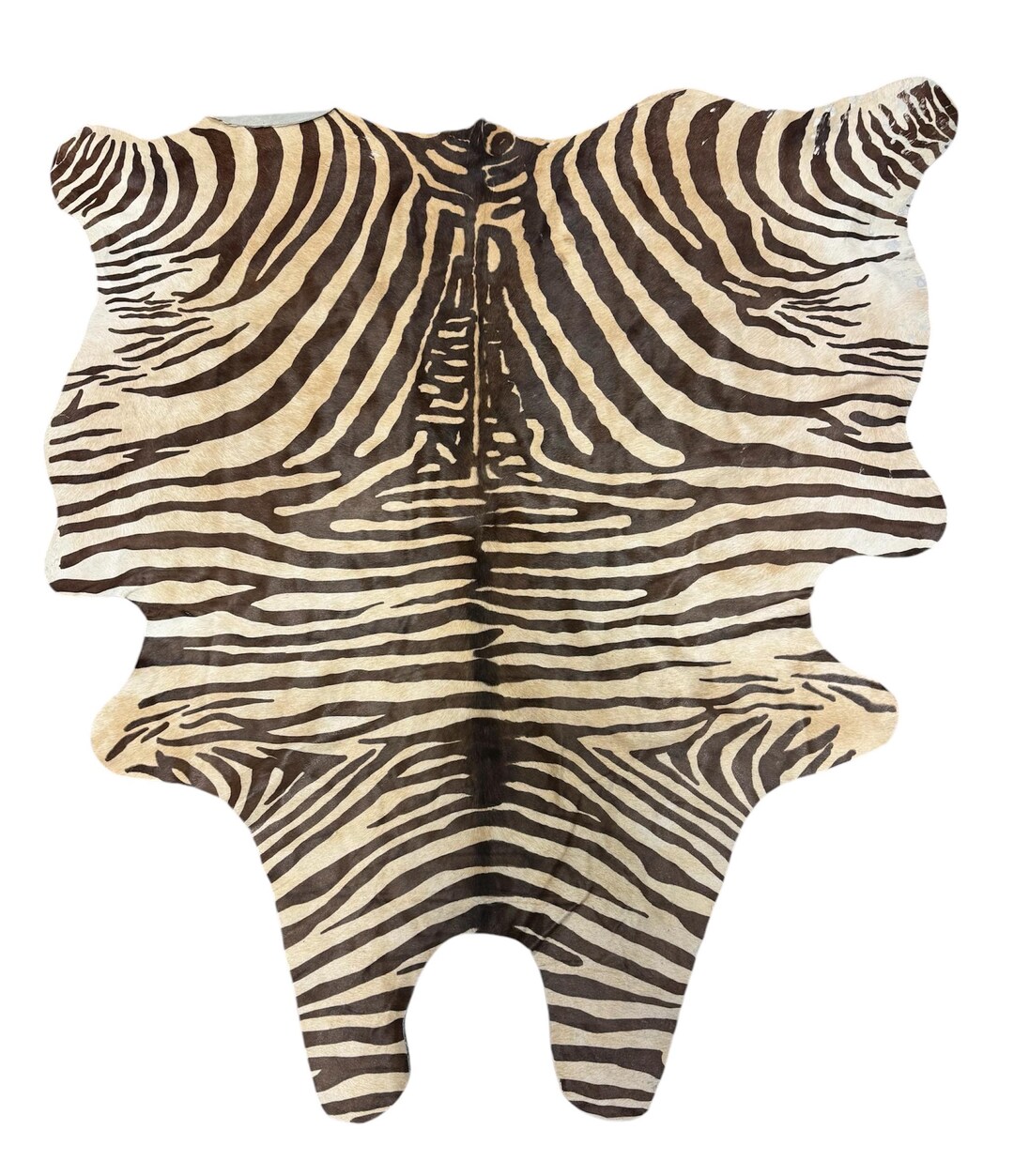 Zebra Brown and Gold 67”x56” Real Cow Hide - Etsy