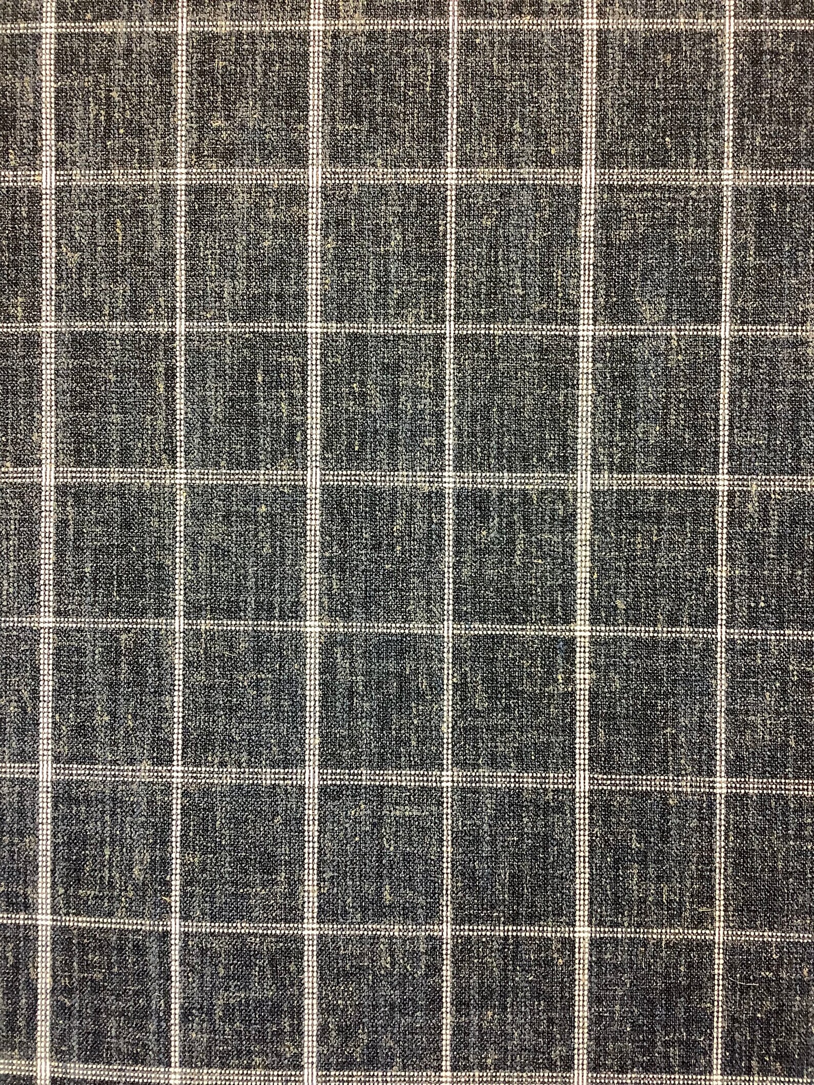 Check the Box Indigo Upholstery Fabric - Etsy