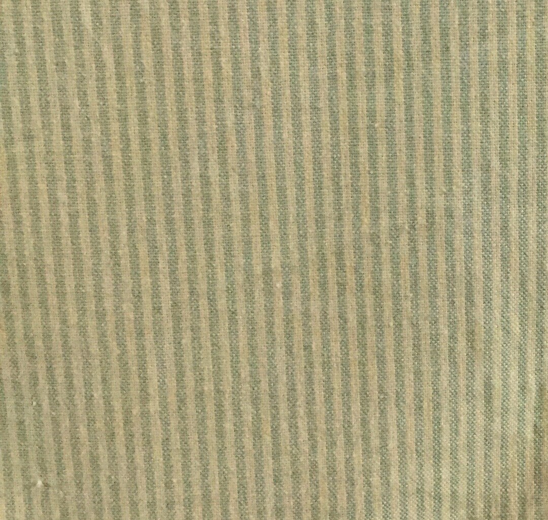 Light Green and Yellow Ticking - Upholstery Fabric by the Yard - Etsy