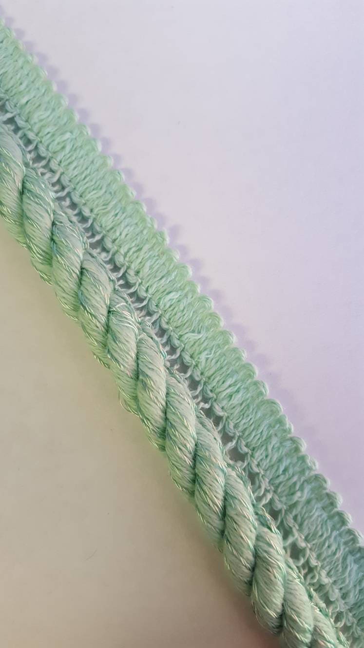 Aqua - Lip Cord - Pillow Edging - Upholstery Trim by the Yard - Etsy