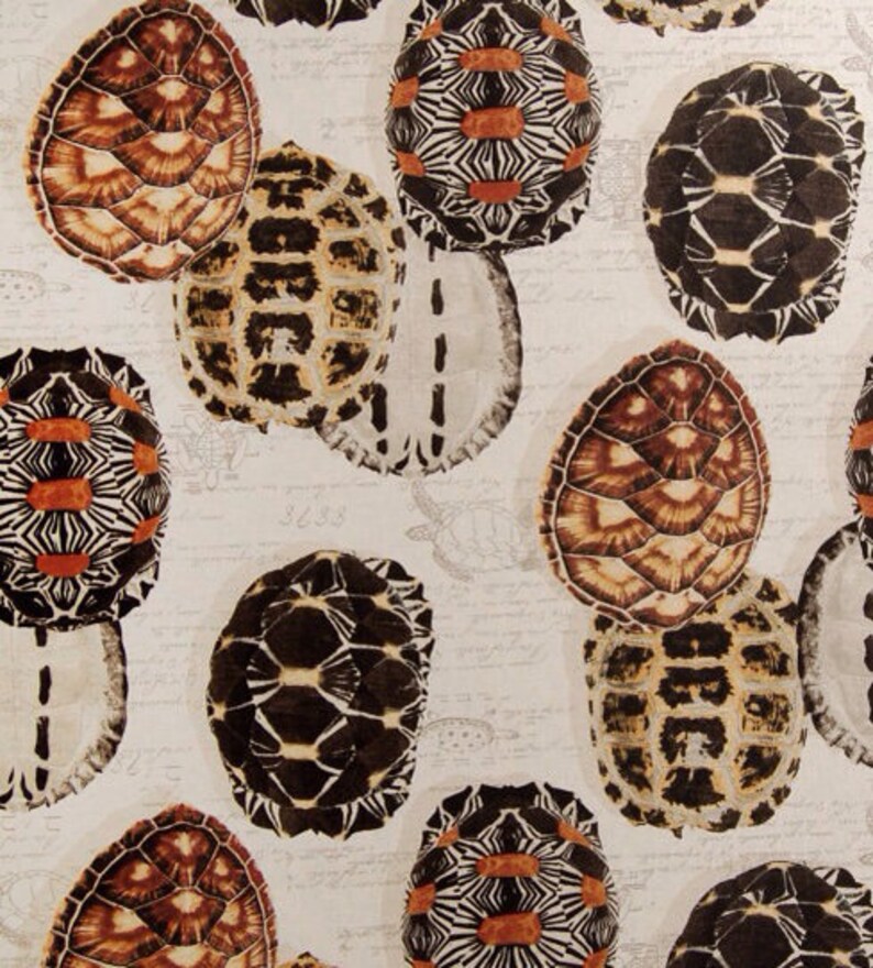 Turtle Shells Upholstery Fabric Turtle Pillow Fabric | Etsy