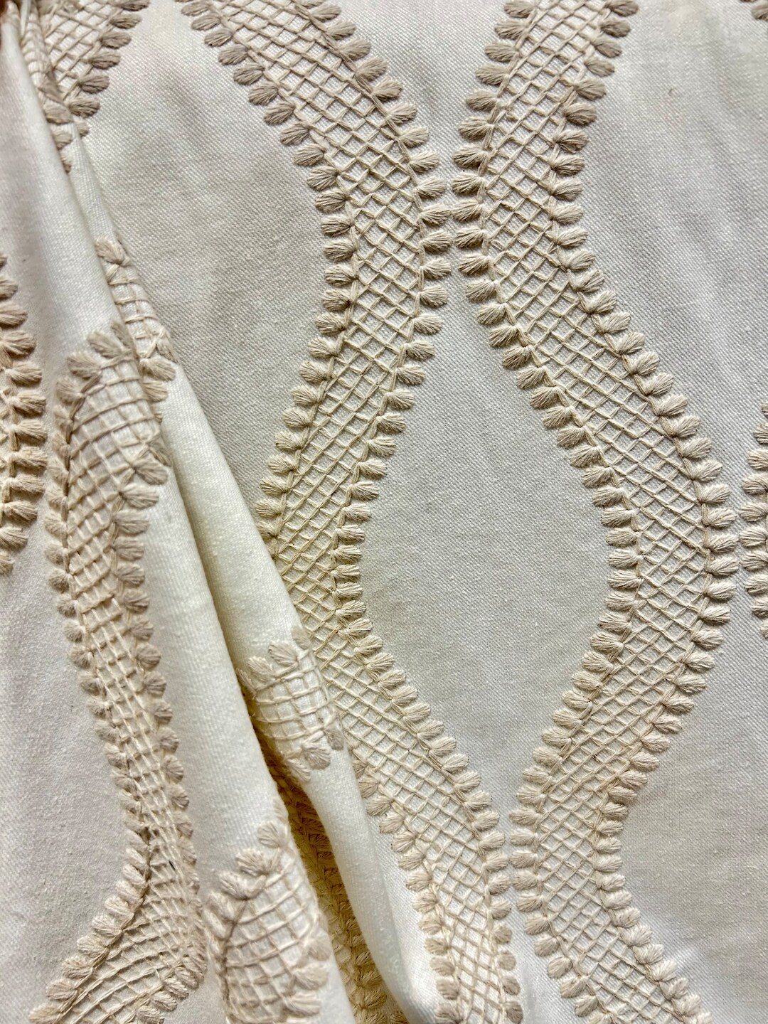 Cleo Ivory - Embroidery Fabric - Drapery Fabric - Fabric by the Yard - Etsy