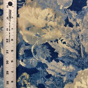Oaklands Midnight Blue Floral - Blue Floral Fabric - Large Scale Floral ...