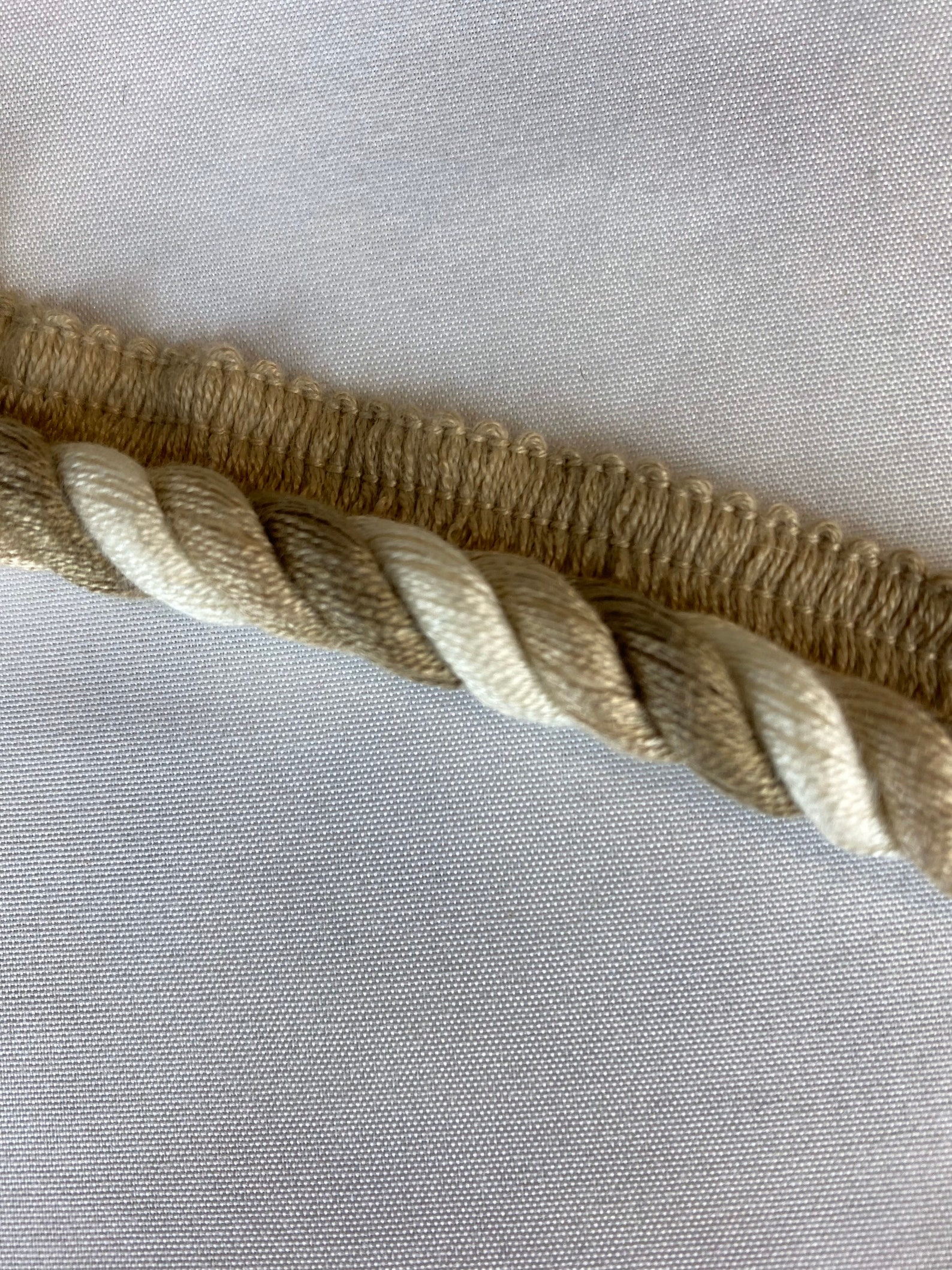 Taupe, Cream, and White Lip Cord - Trim by the Yard - Custom Pillow ...