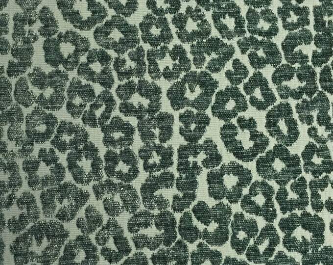 Turquoise Leopard Cheetah Soft Upholstery Fabric by the Yard - Etsy