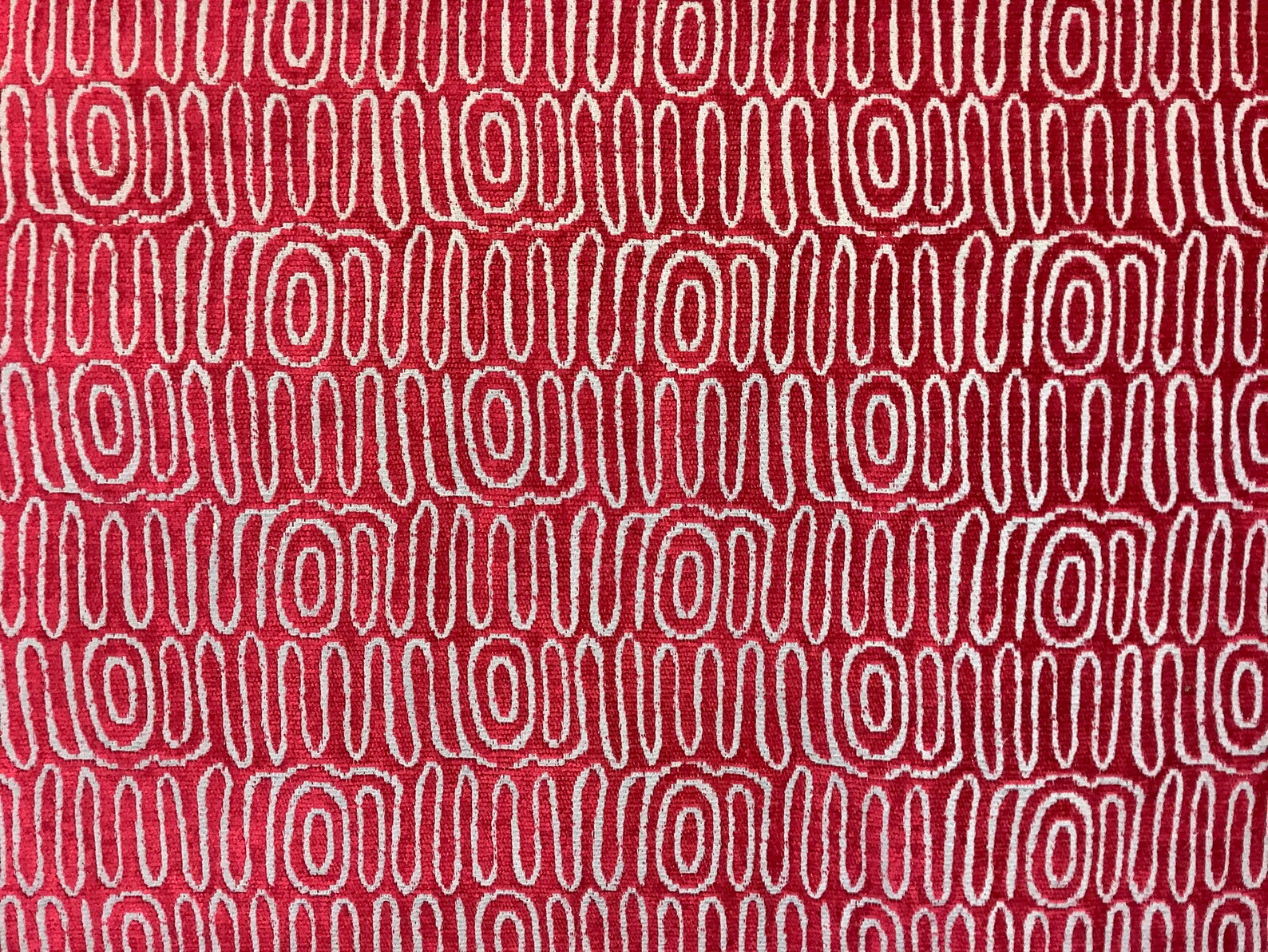 Red Geometric Circles Textured Fabric Fabric by the Yard - Etsy