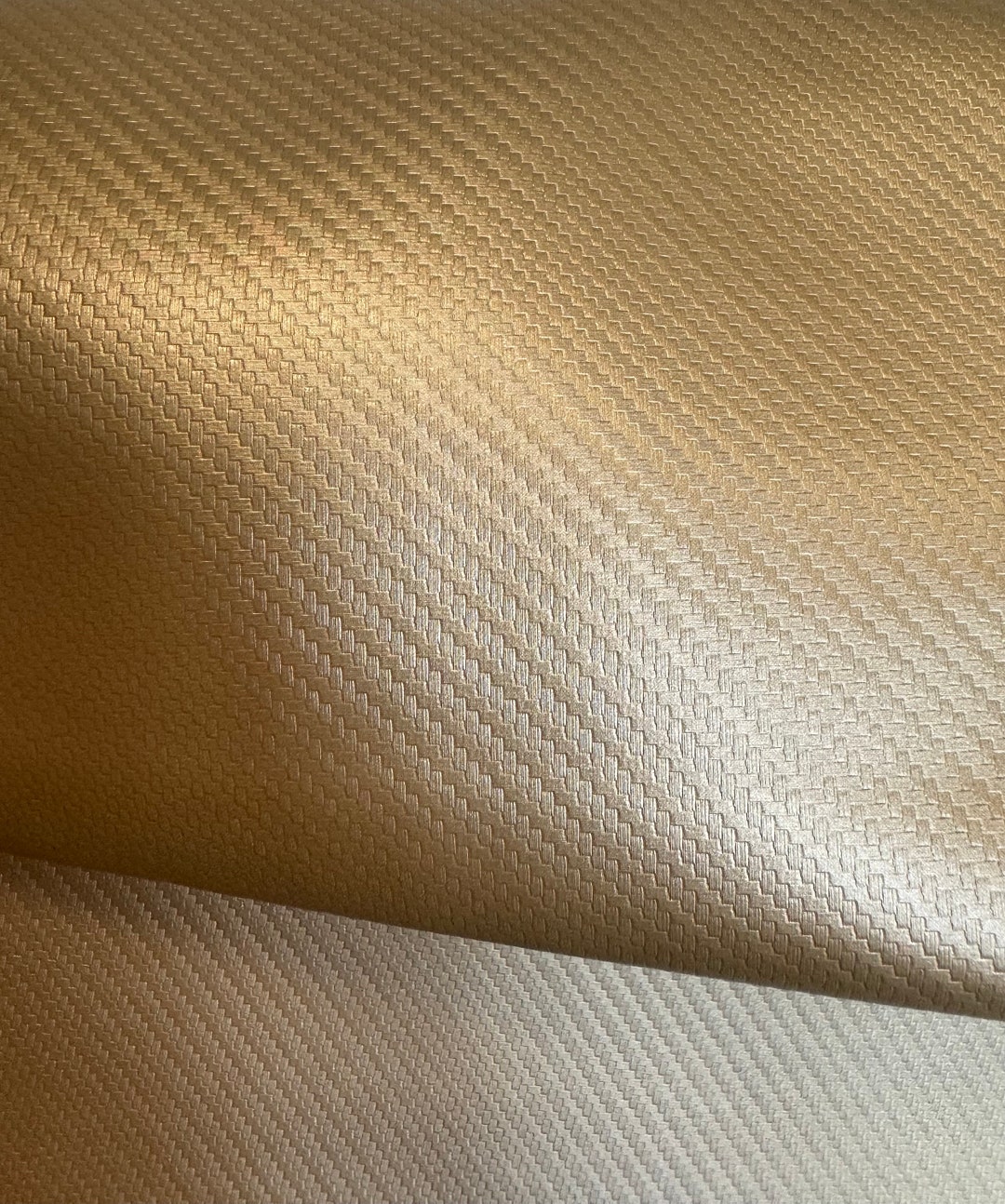 Golden Brown Vinyl - Solid - Easy to Clean - Texture - Fabric by the ...