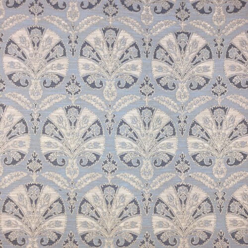 Pastel Blue Damask Upholstery Fabric by the Yard - Etsy