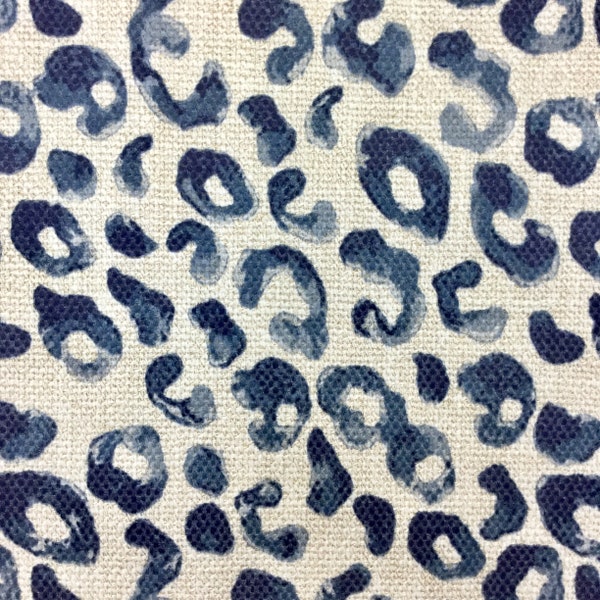 Blue Leopard Fabric - Etsy