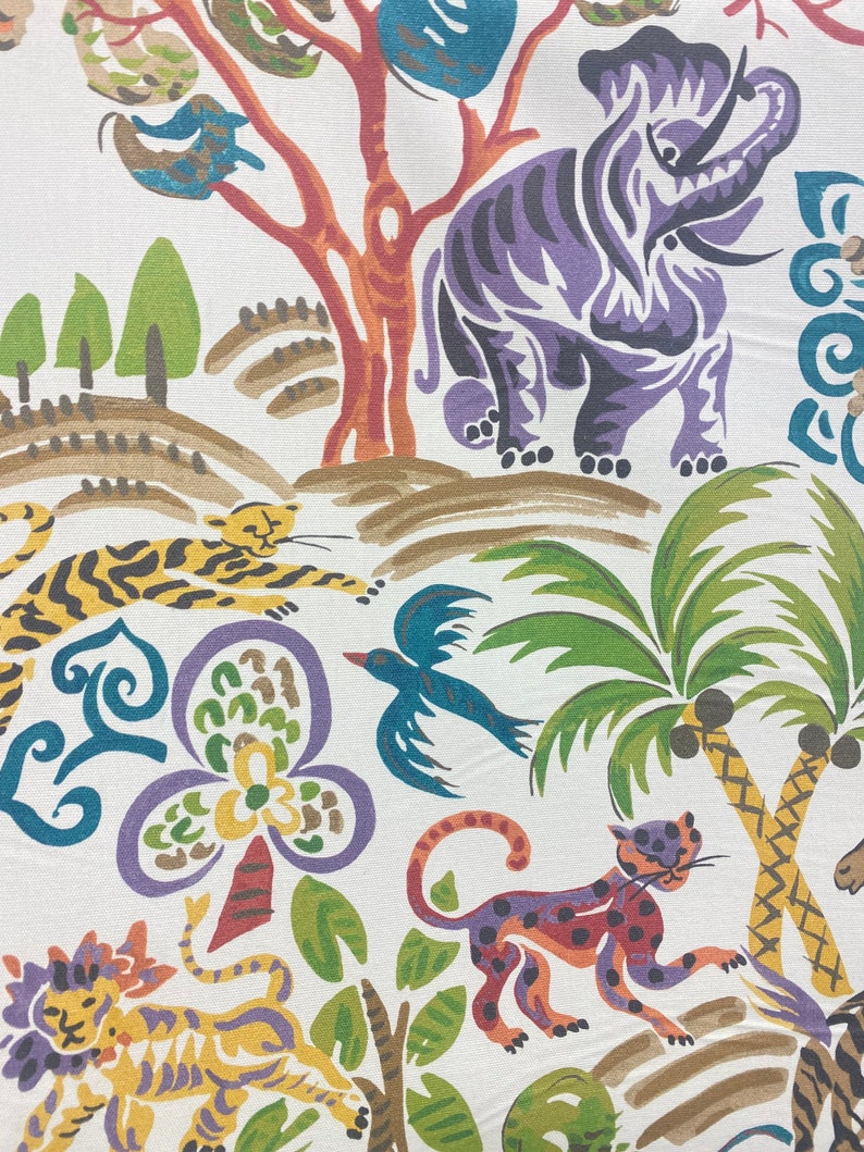 Wilderness Rainforest - Upholstery Fabric - Jungle Animals - Multicolor ...