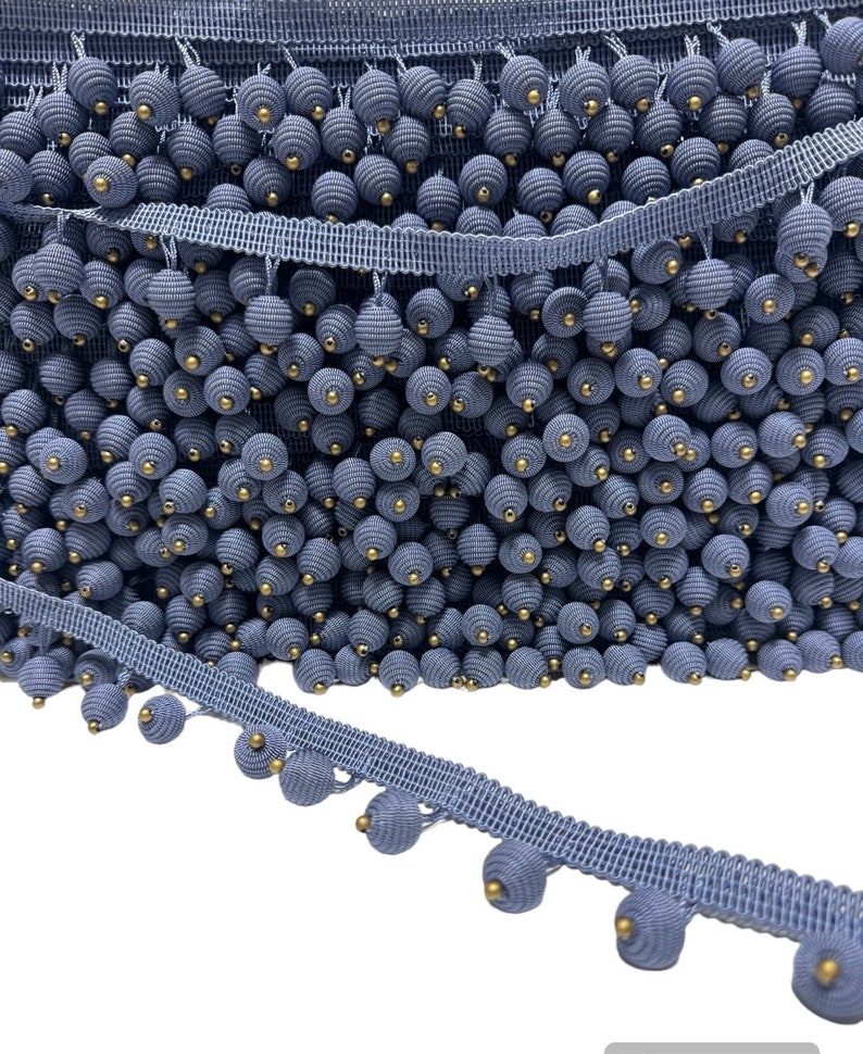 Indigo Ball Trim - Ball Trim - Home Dcor - Accent - Drapery Trim ...