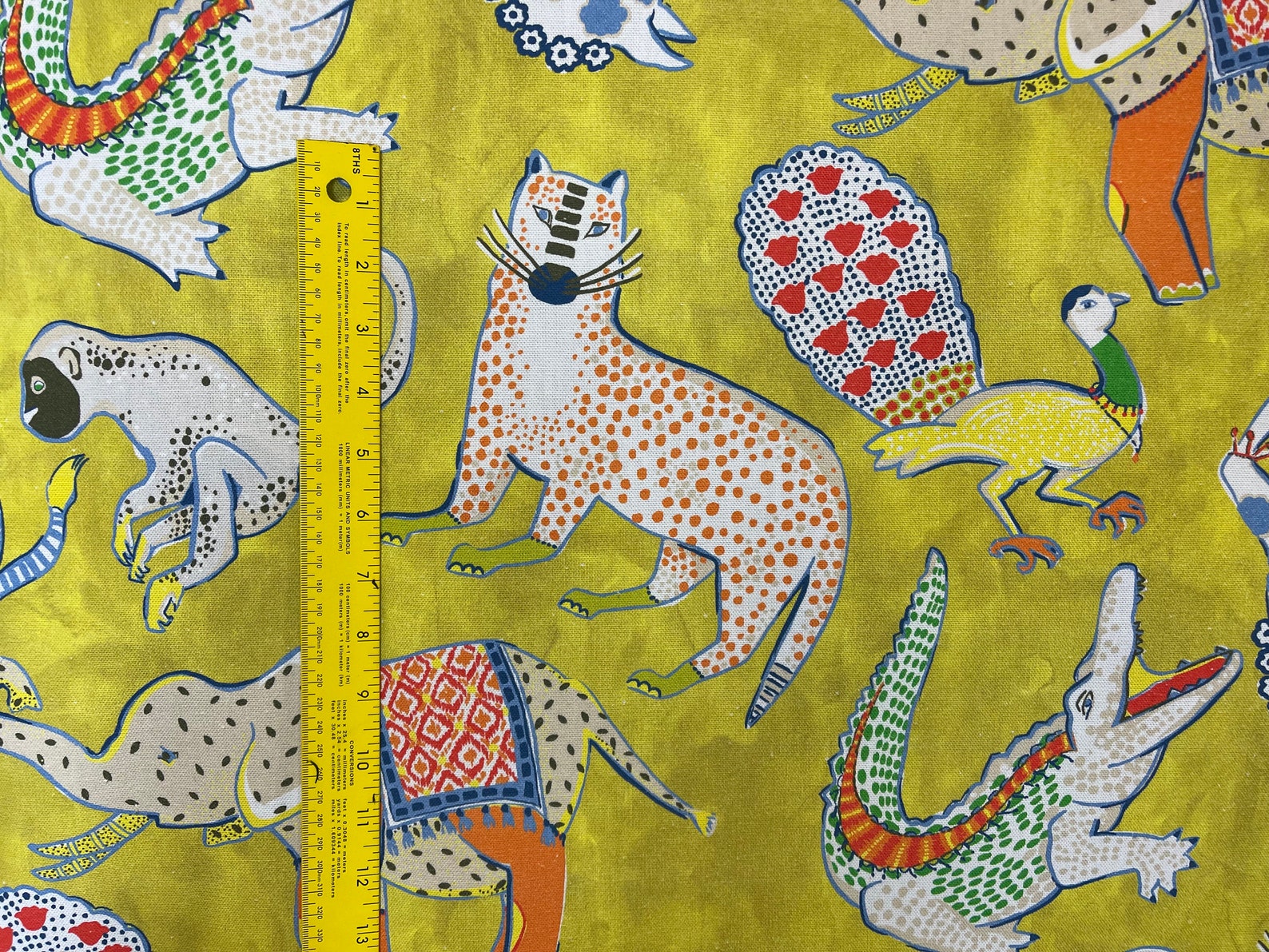 Hullabaloo Yellow - Novelty Fabric - Animals - Vibrant Yellow ...