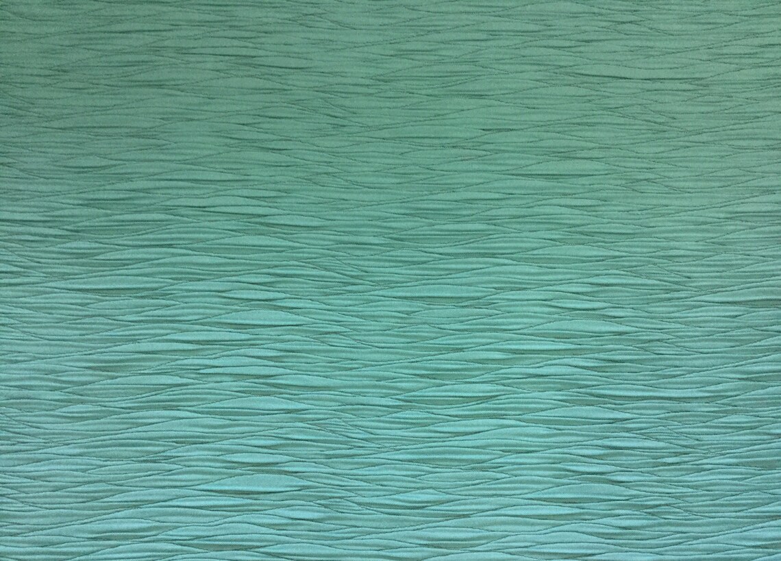 Turquoise Textured Upholstery Fabric by the Yard - Etsy