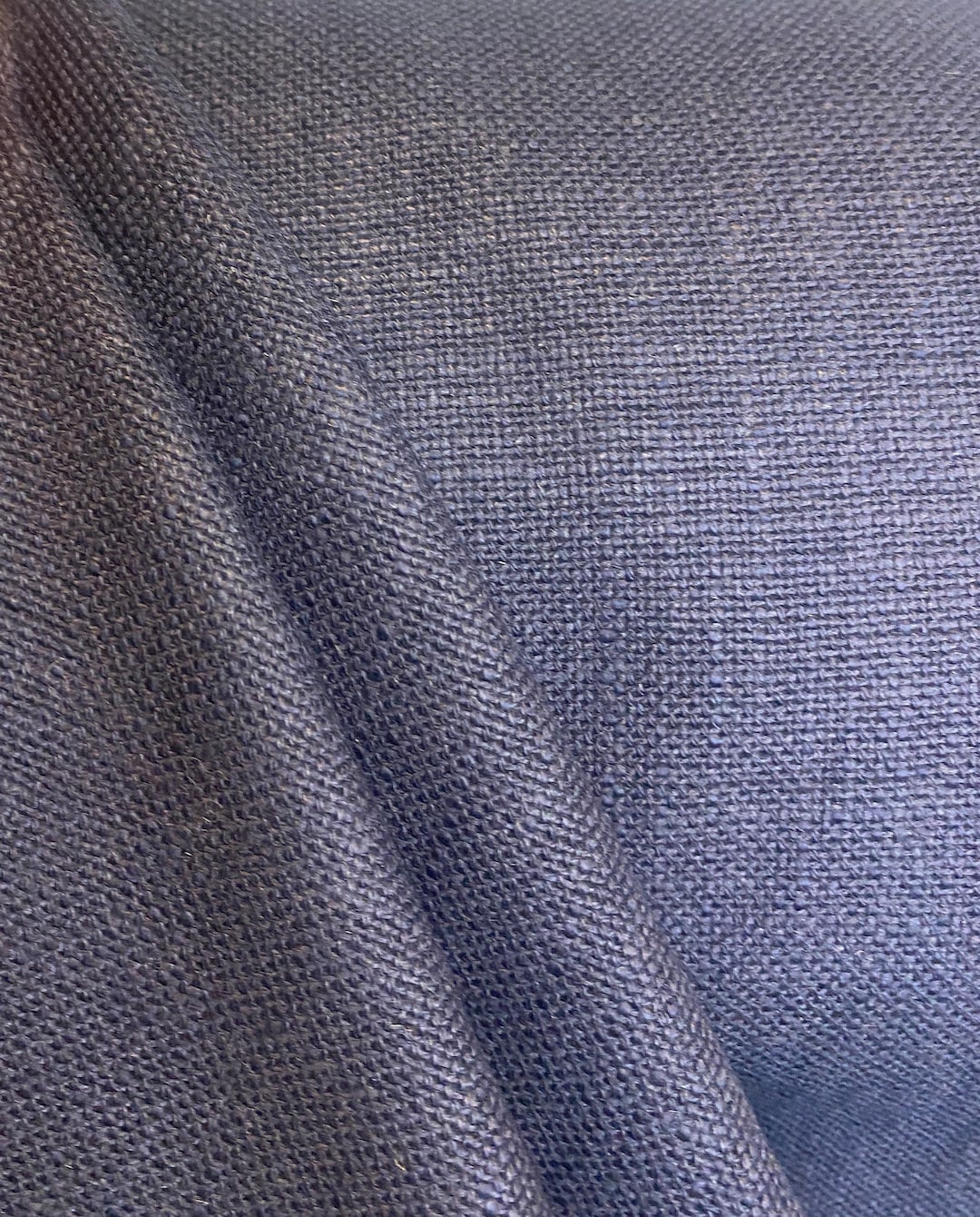 Navy Woven Linen Upholstery - Solid Navy Woven Upholstery - Navy Linen ...