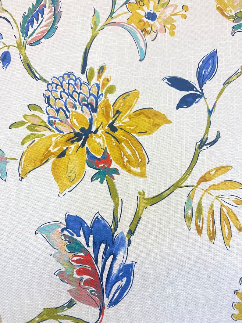 Liza Classic - Bold Floral Pattern Home Decor Fabric - Custom Pillows ...