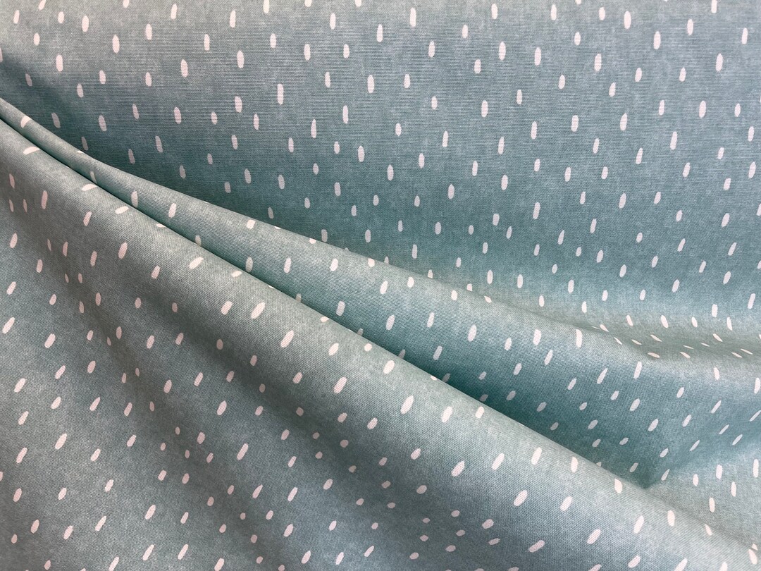 Sprinkling Mist - Dotted Fabric - Teal Mist - Fabric by the Yard - Etsy