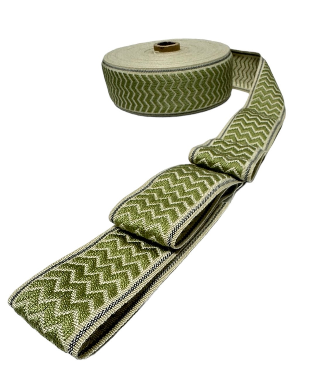 Green Wave Tape Trim - Wide Trim - Home Decor Trim - Curtain Braid ...