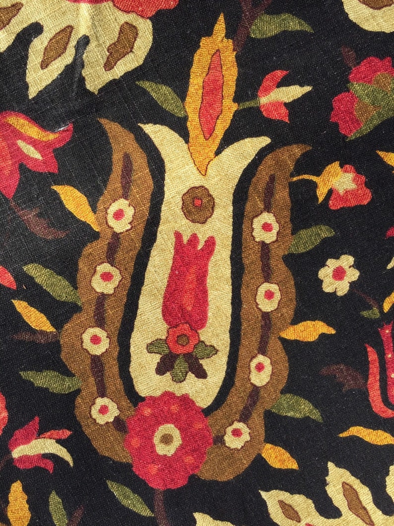 Black Background-tribal Drapery Fabric Upholstery Fabric - Etsy