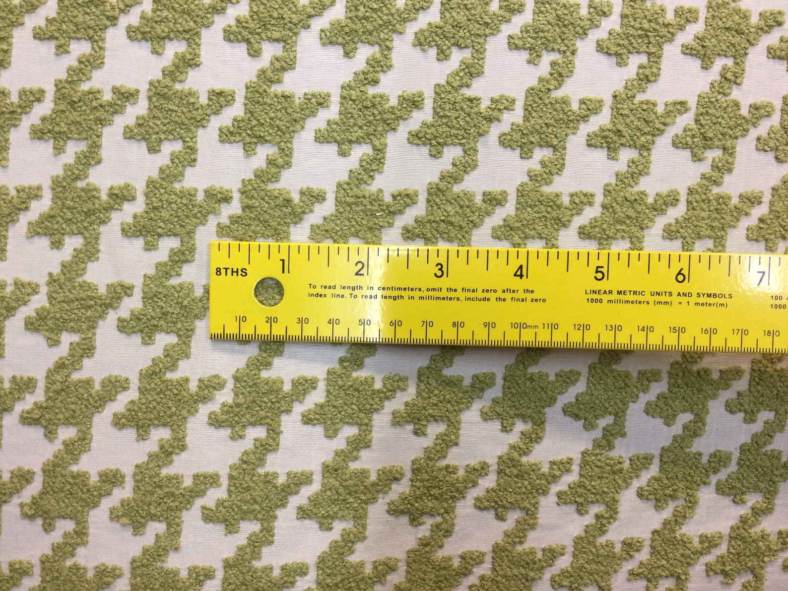 Textured Green Houndstooth Green Upholstery Fabric - Etsy