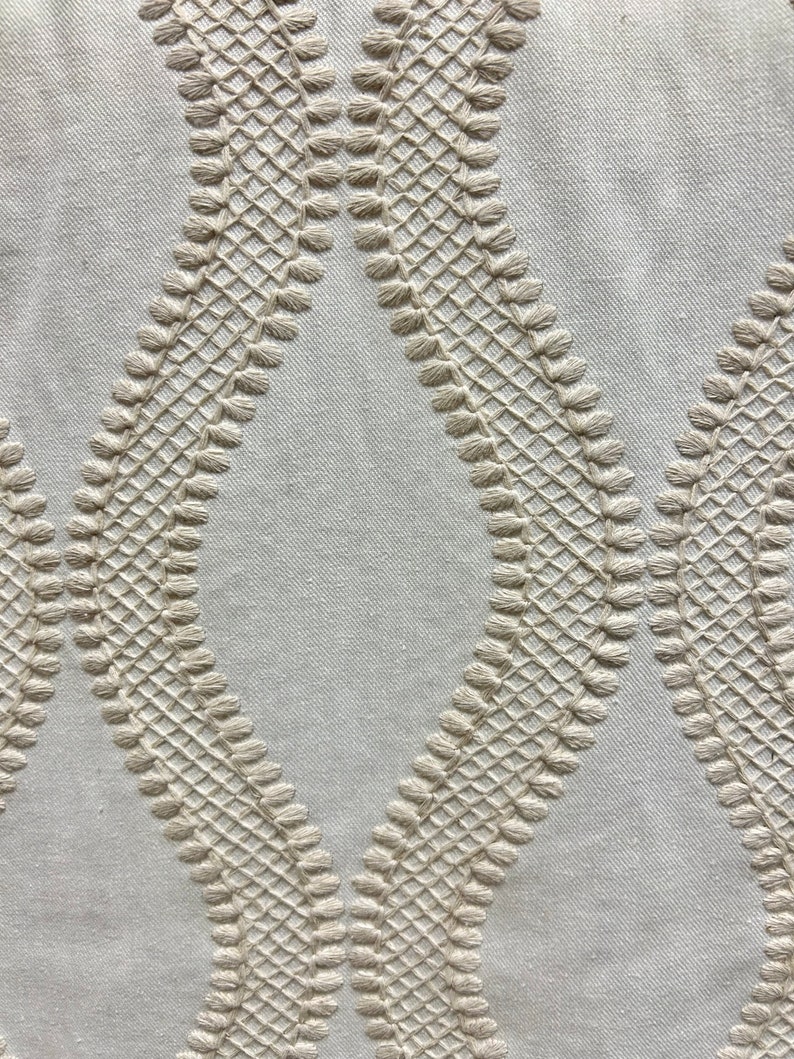 Cleo Ivory - Embroidery Fabric - Drapery Fabric - Fabric by the Yard - Etsy