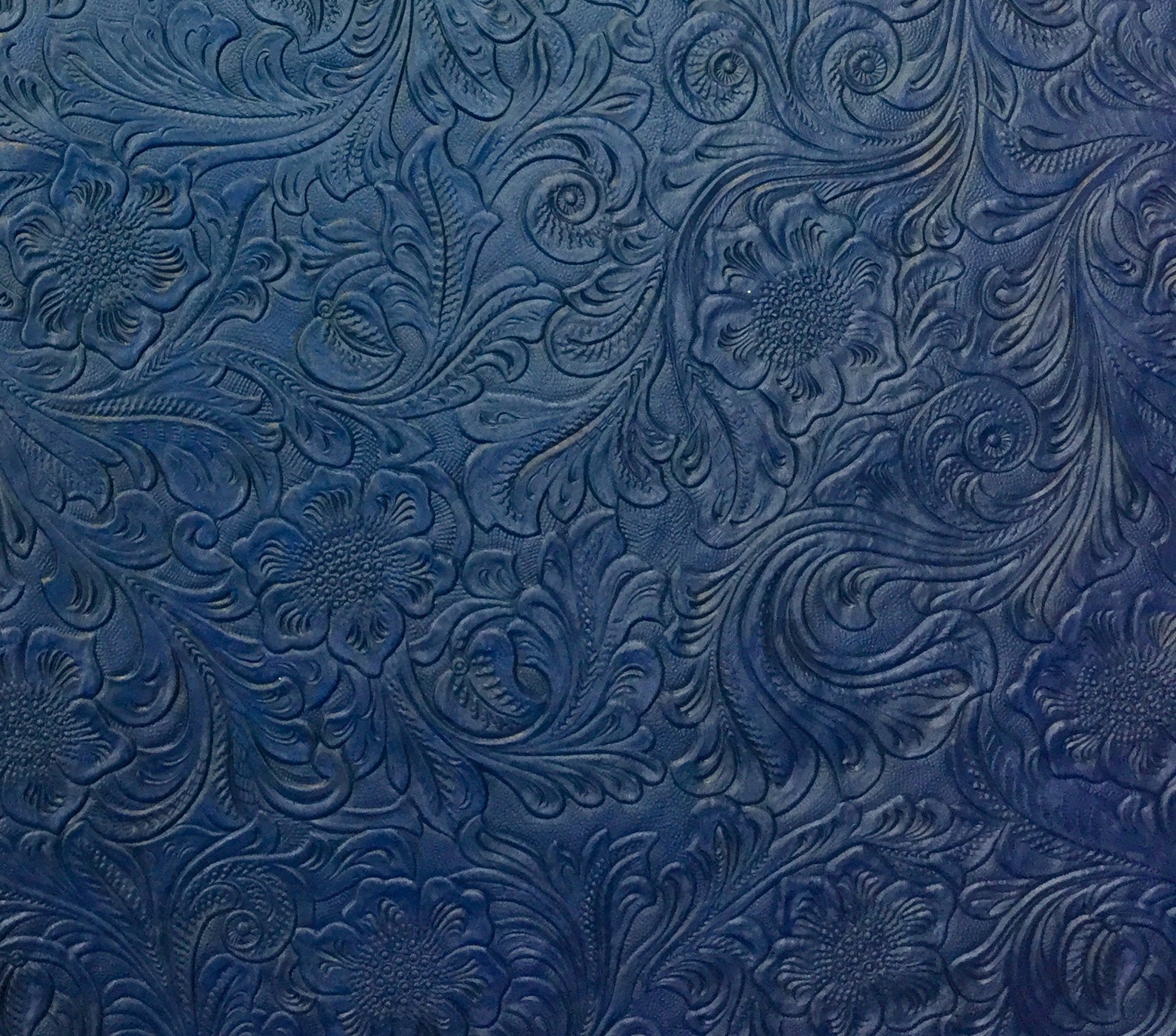 Blue Floral Embossed Vinyl - Etsy