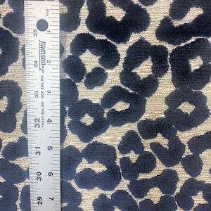 Cut Velvet Navy Leopard - Fat Cat - Velvet Animal Print - Navy Leopard ...