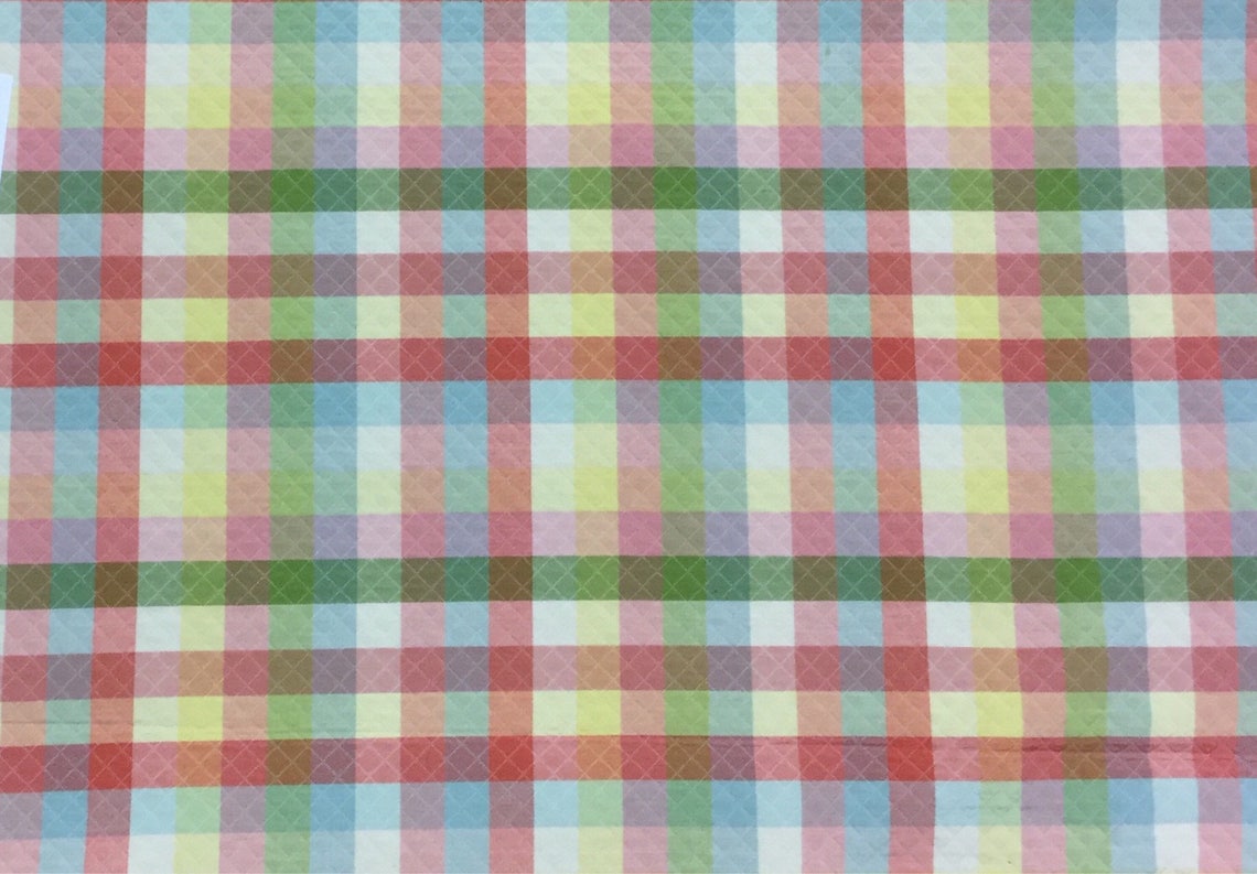 Multicolor Plaid Quilt Upholstery Fabric by the Yard | Etsy