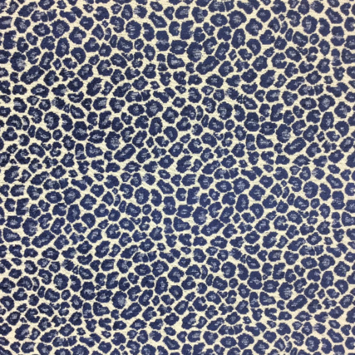 Navy Cheetah - Leopard - Animal Print - Upholstery Fabric - Leopard ...