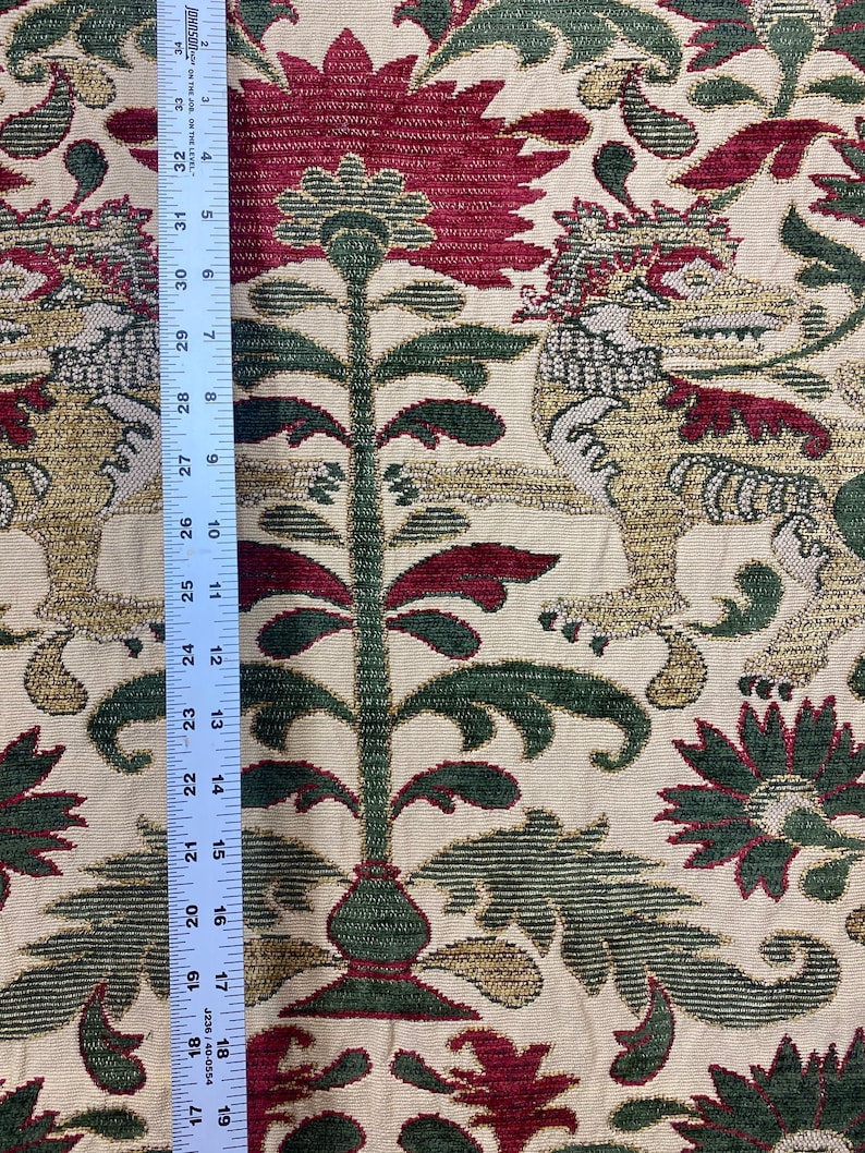 Royal Lions Upholstery Fabric Royal Crest Fabric Lion - Etsy