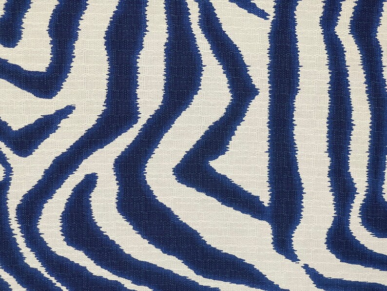 Zebra Marine Navy and White Blue and White Decor Zebra | Etsy