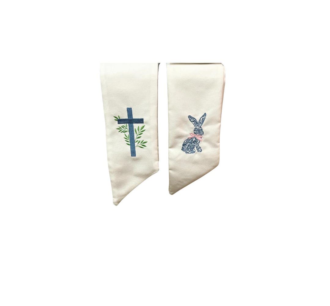 Easter Embroidered Wreath Scarves - Etsy