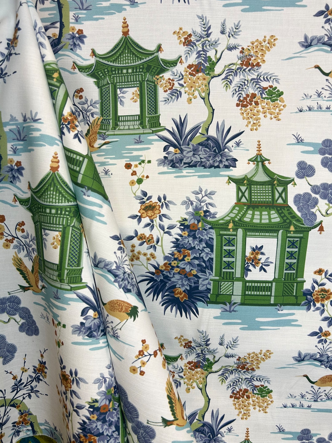 Harmony Bluebell - Blue - Green - Asian - Chinoiserie - Tree - Home ...